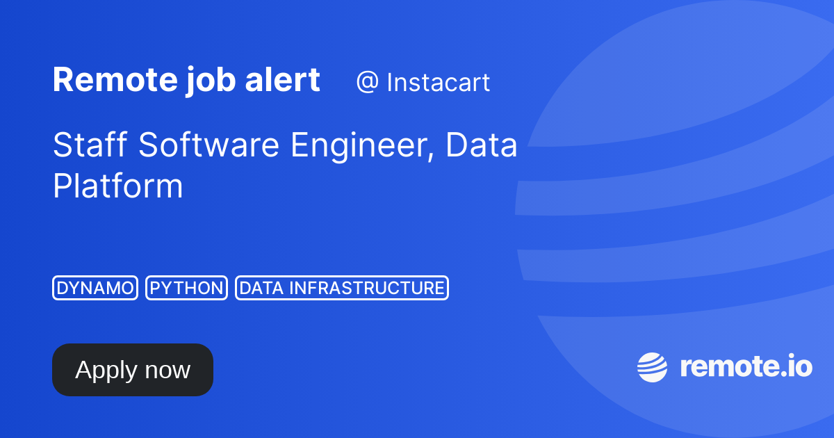 Staff Software Engineer, Data Platform | remote.io