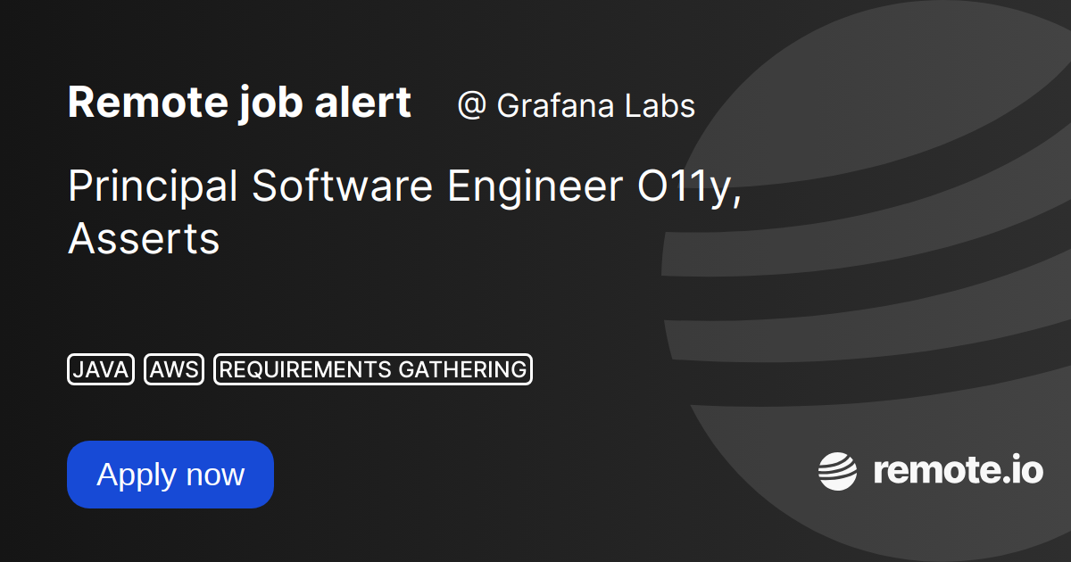 Principal Software Engineer O11y, Asserts | remote.io