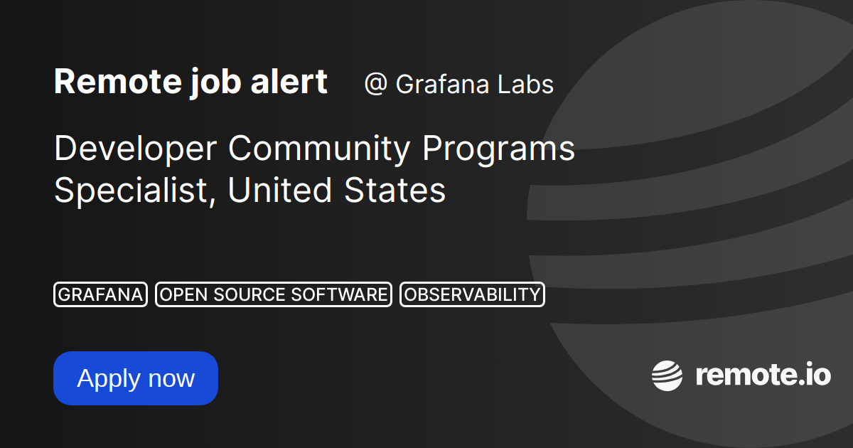Developer Community Programs Specialist | remote.io