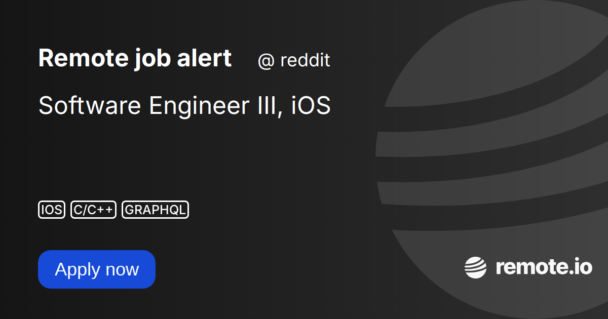 Software Engineer III, iOS | remote.io