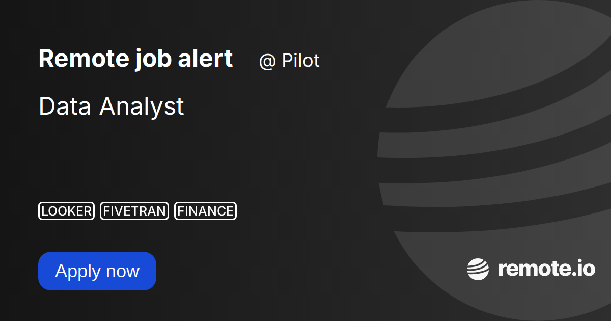 Data Analyst | remote.io