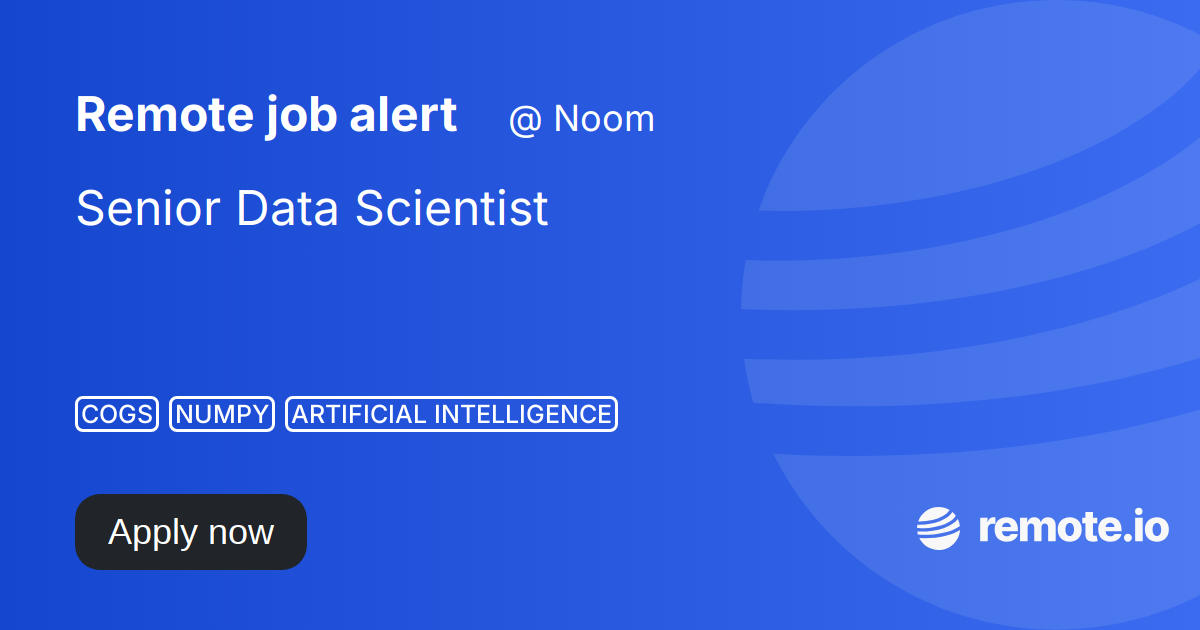 Senior Data Scientist | remote.io