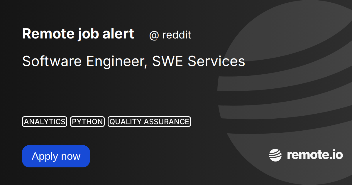 Software Engineer, SWE Services | remote.io