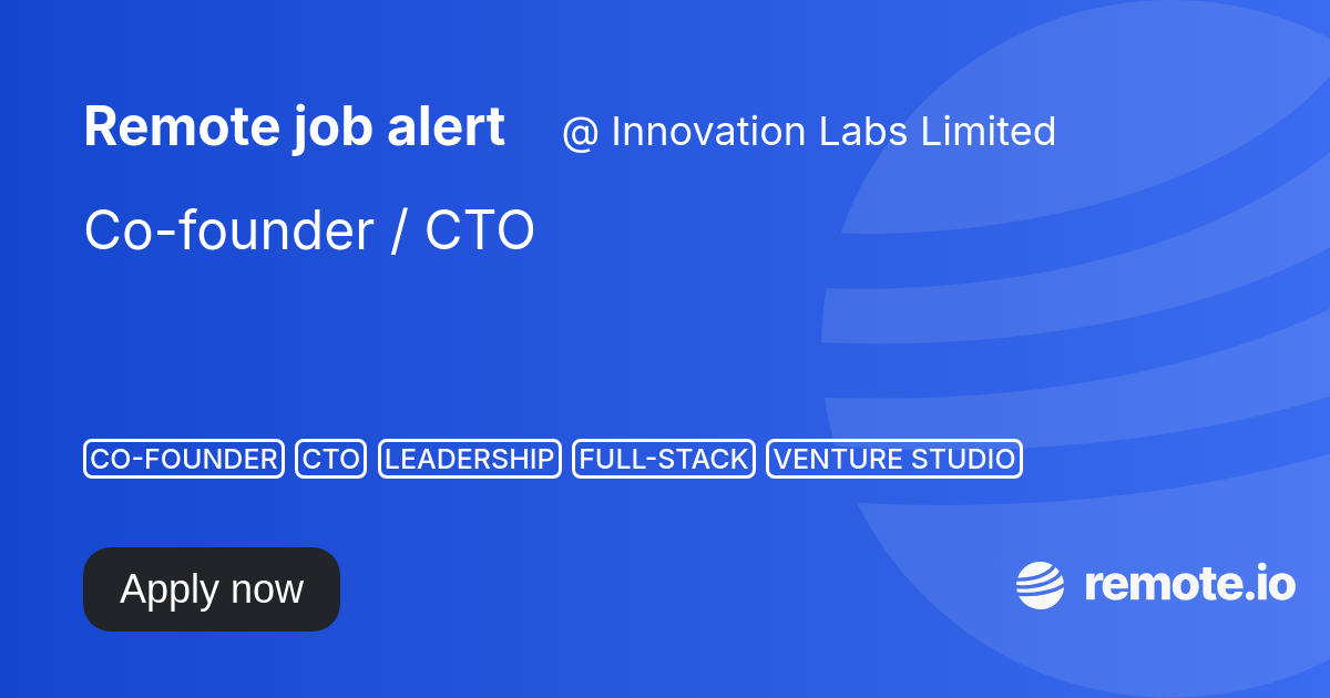 Co-founder / CTO | remote.io