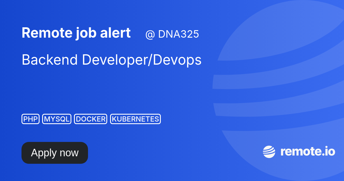 Backend Developer/Devops | remote.io
