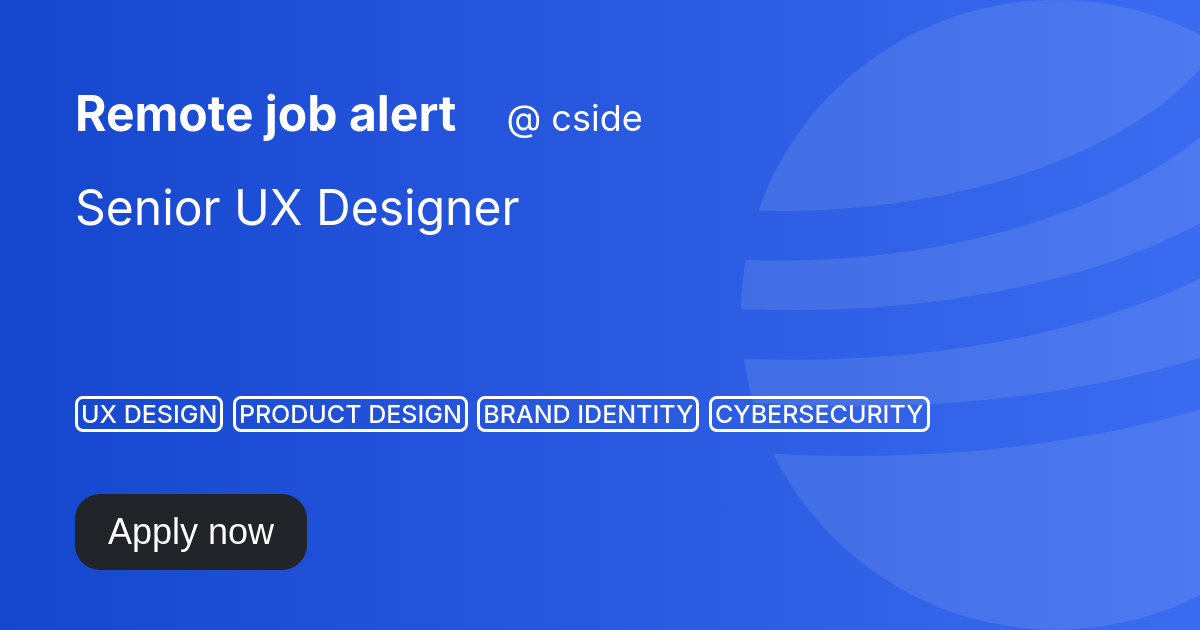 Senior UX Designer | remote.io
