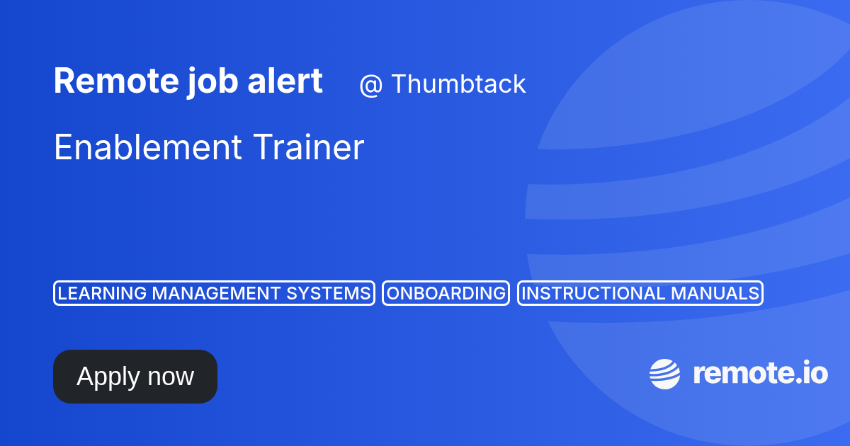 Enablement Trainer | remote.io