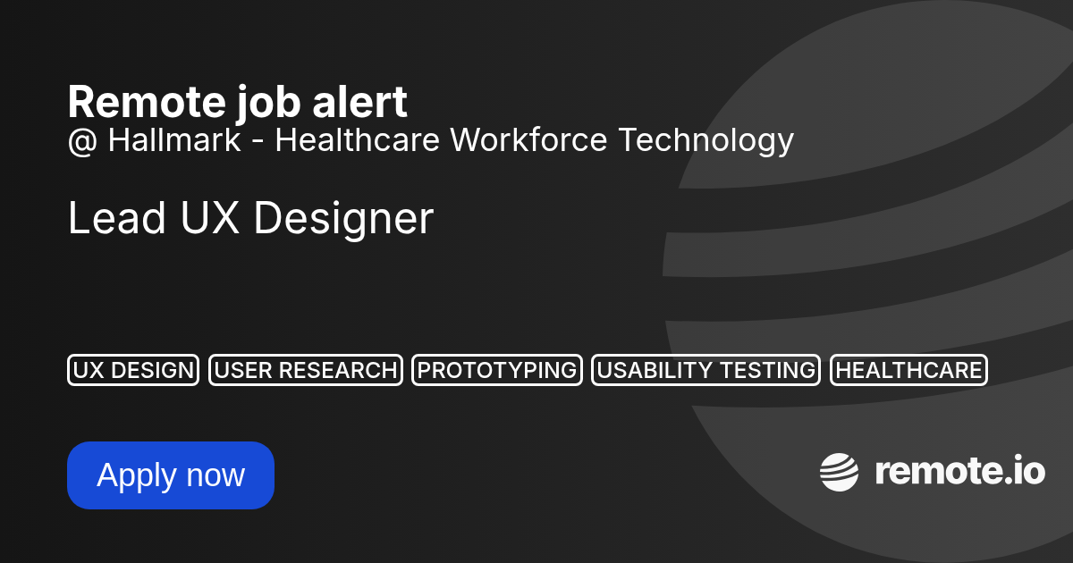 Lead UX Designer | remote.io