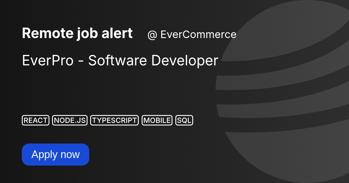EverPro - Software Developer | remote.io