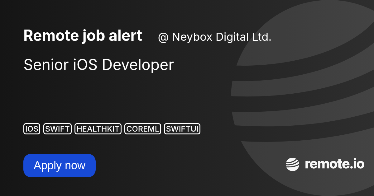 Senior iOS Developer | remote.io