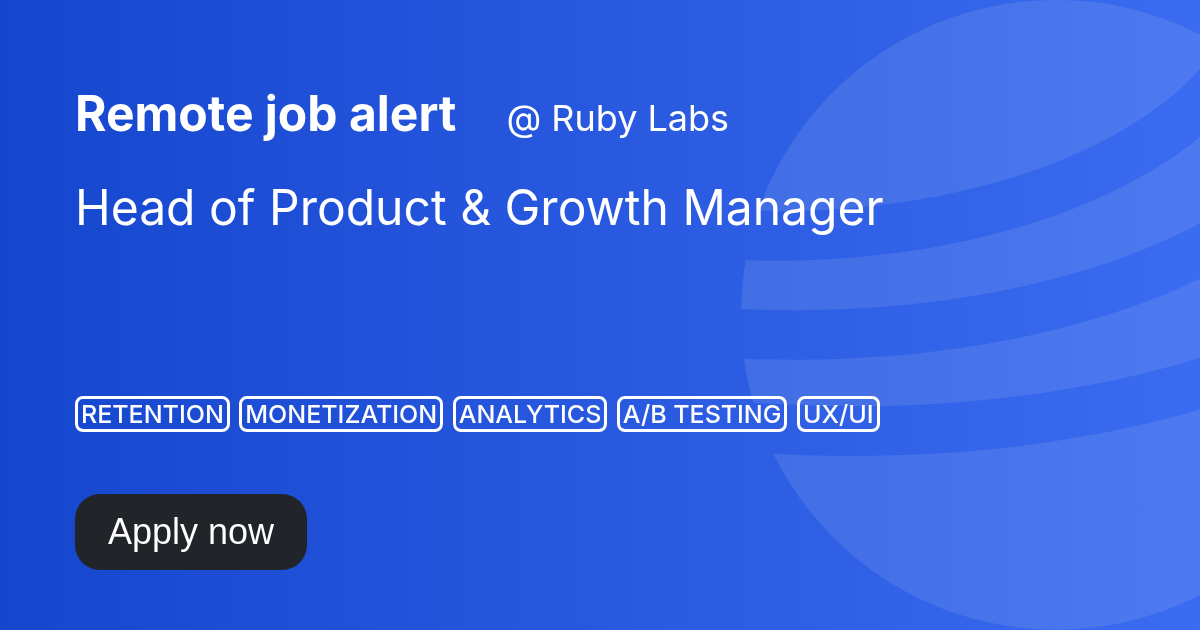 Head of Product & Growth Manager | remote.io