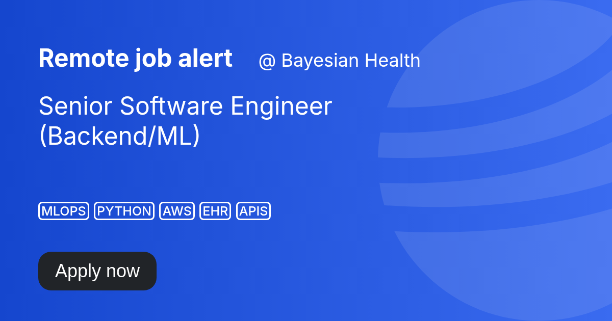 Senior Software Engineer (Backend/ML) | remote.io