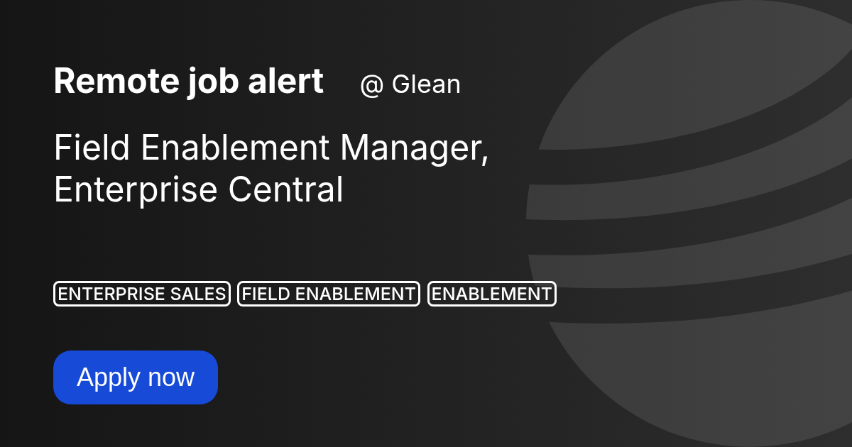 Field Enablement Manager, Enterprise Central | remote.io