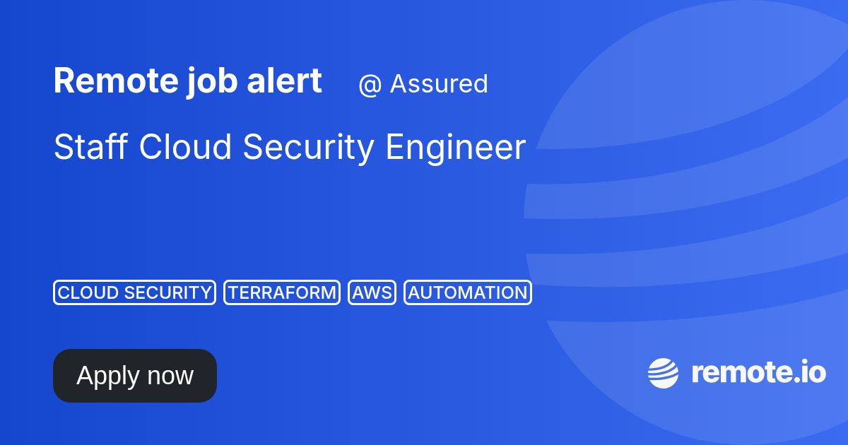 Staff Cloud Security Engineer | remote.io