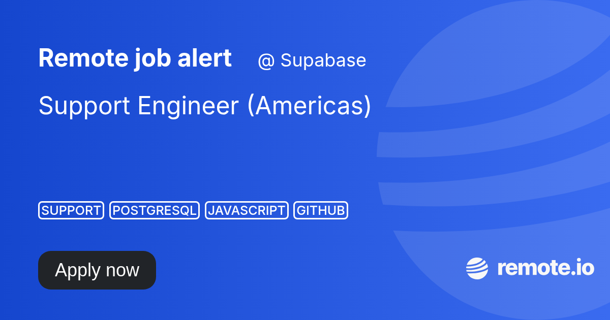 Support Engineer (Americas) | remote.io