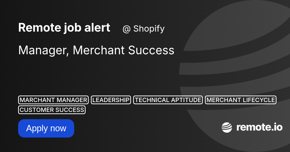 Manager, Merchant Success | remote.io