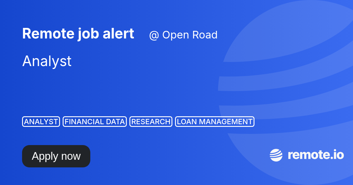 Analyst | remote.io