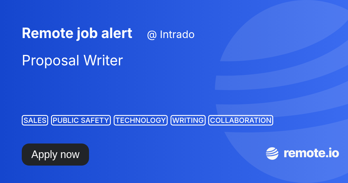 Proposal Writer | remote.io