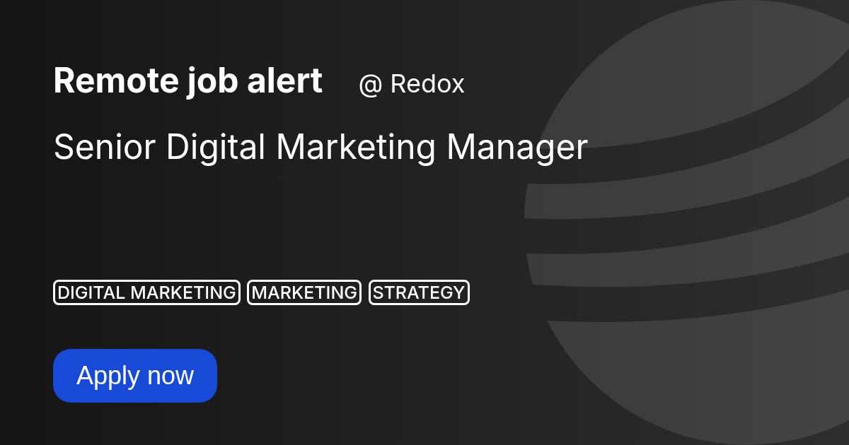 Senior Digital Marketing Manager | remote.io