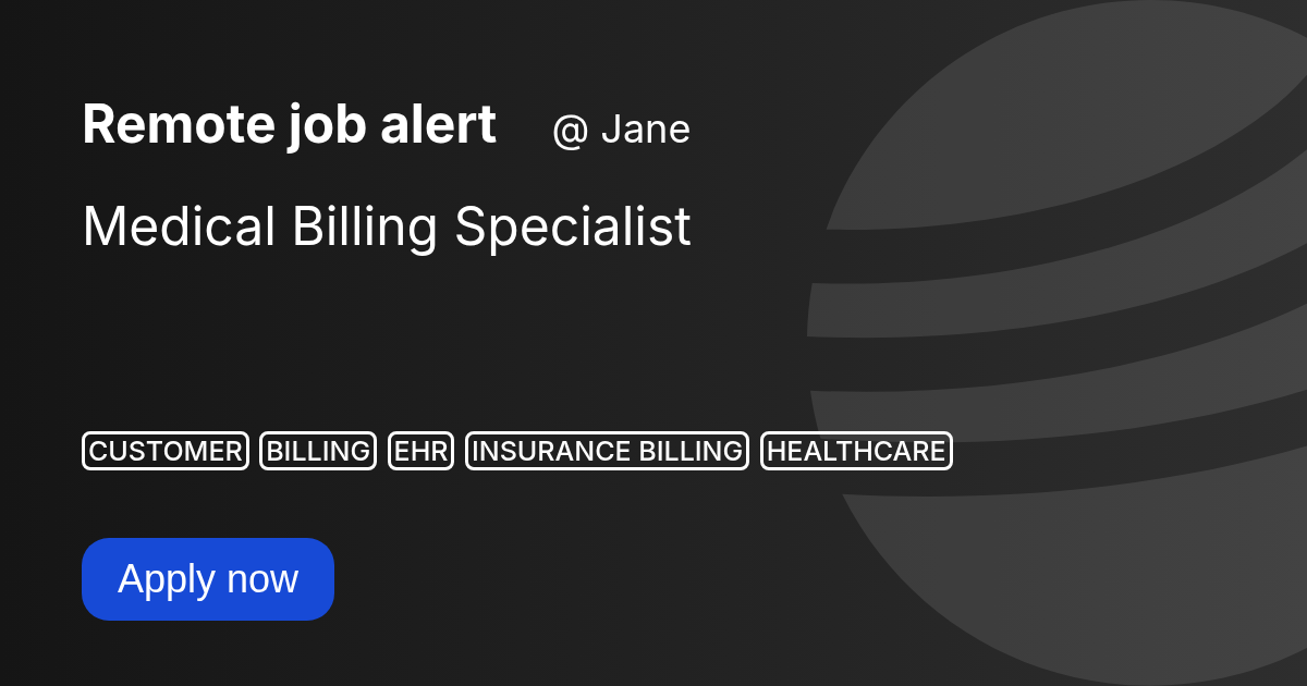 Medical Billing Specialist | remote.io