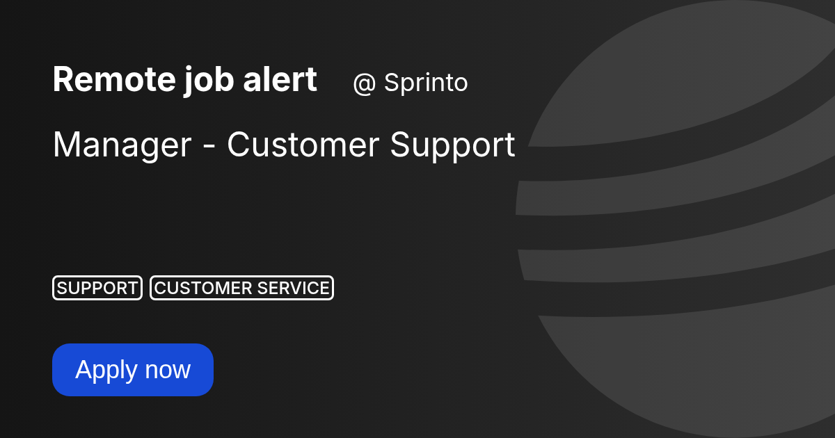 Manager - Customer Support | remote.io