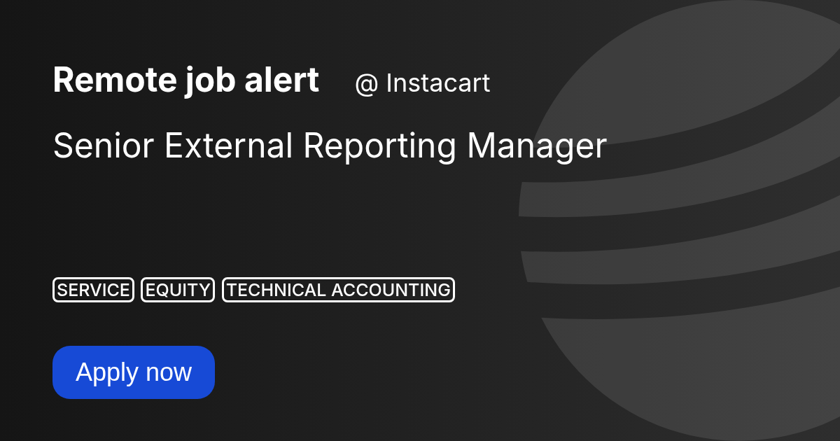 Senior External Reporting Manager | remote.io