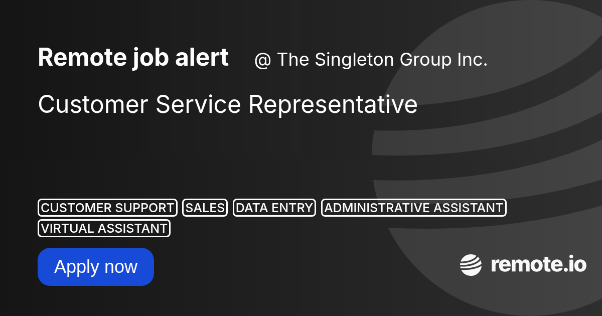 Customer Service Representative | remote.io