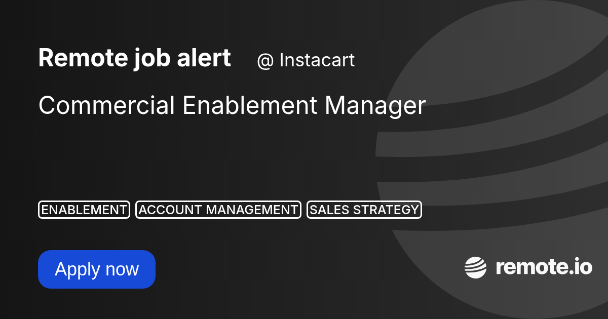 Commercial Enablement Manager | remote.io