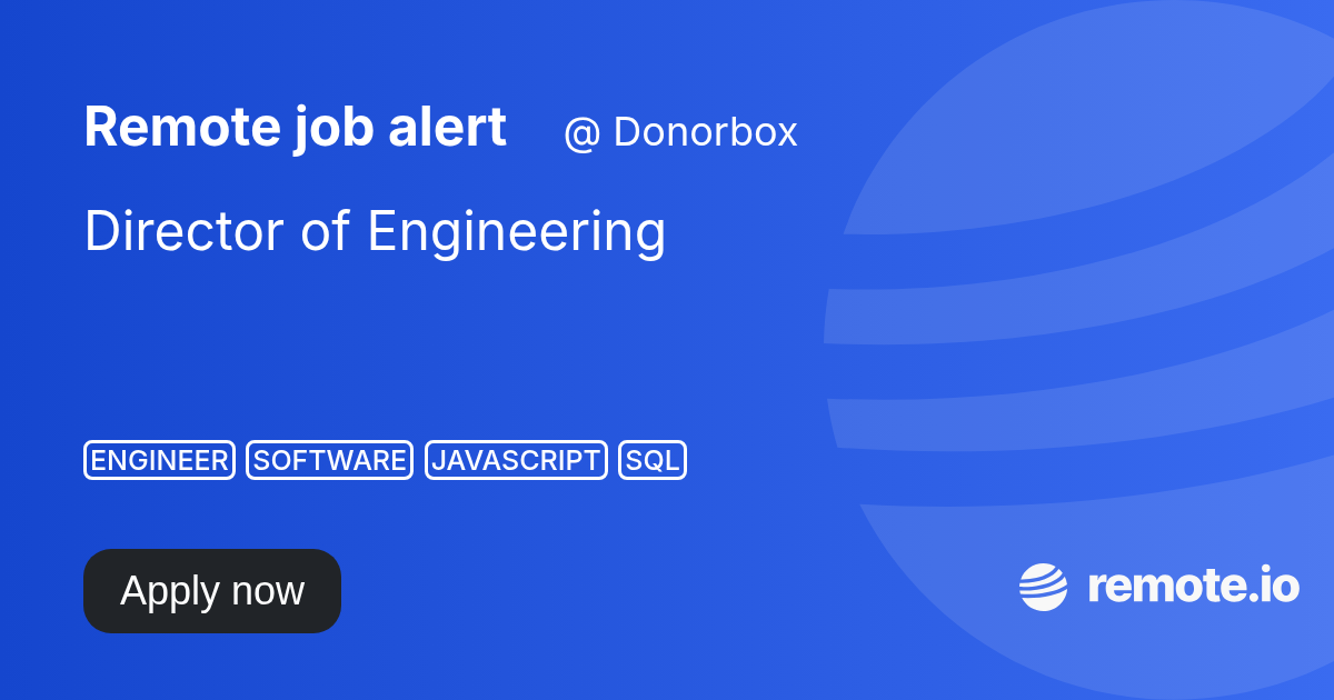Director of Engineering | remote.io