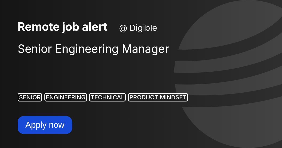 Senior Engineering Manager | remote.io