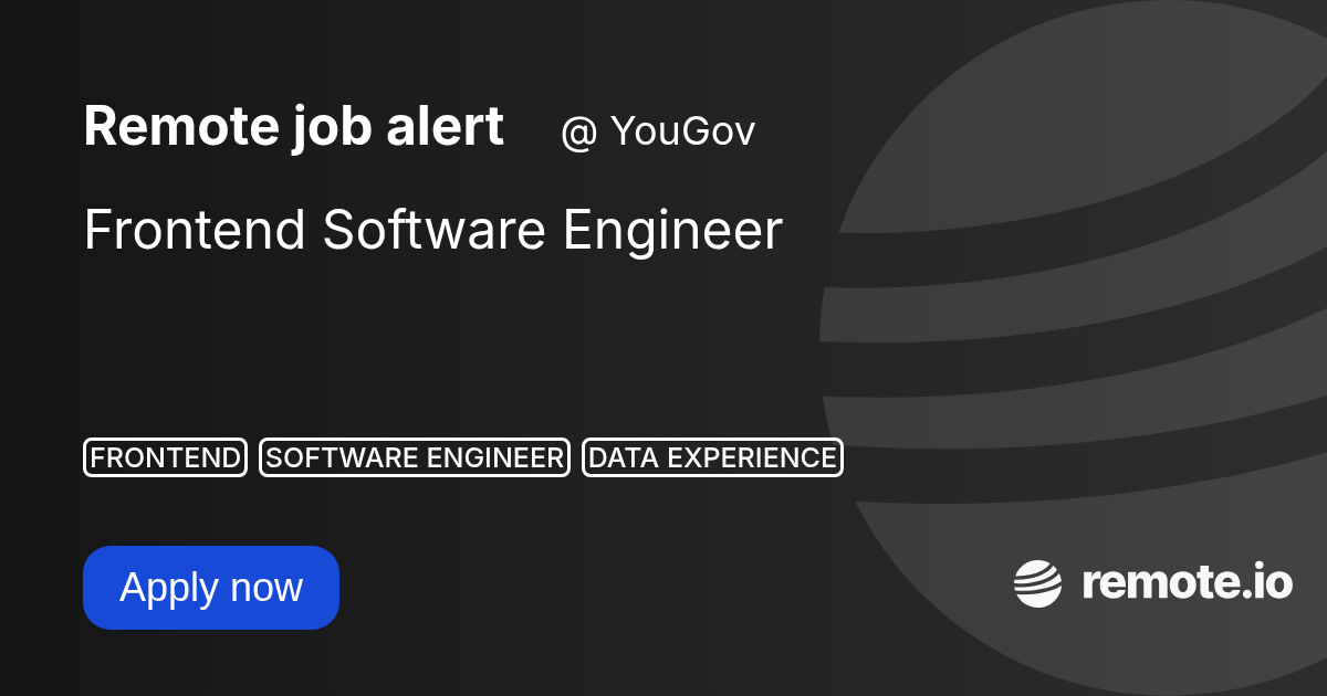 Frontend Software Engineer | remote.io