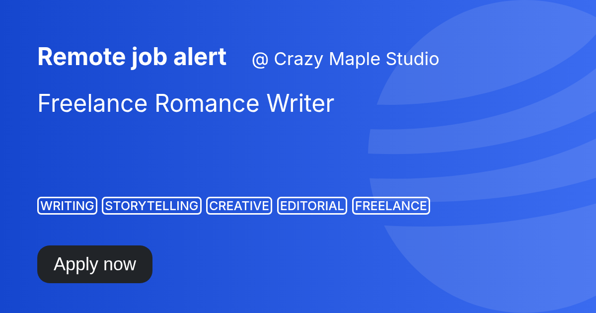 Freelance Romance Writer | remote.io