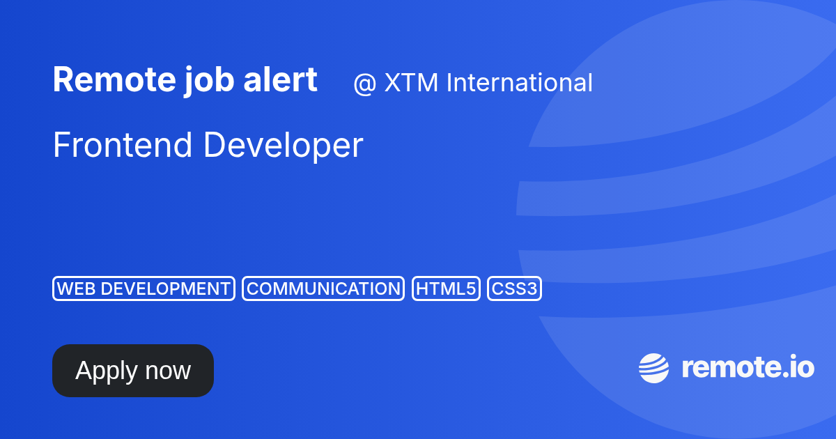 Frontend Developer | remote.io