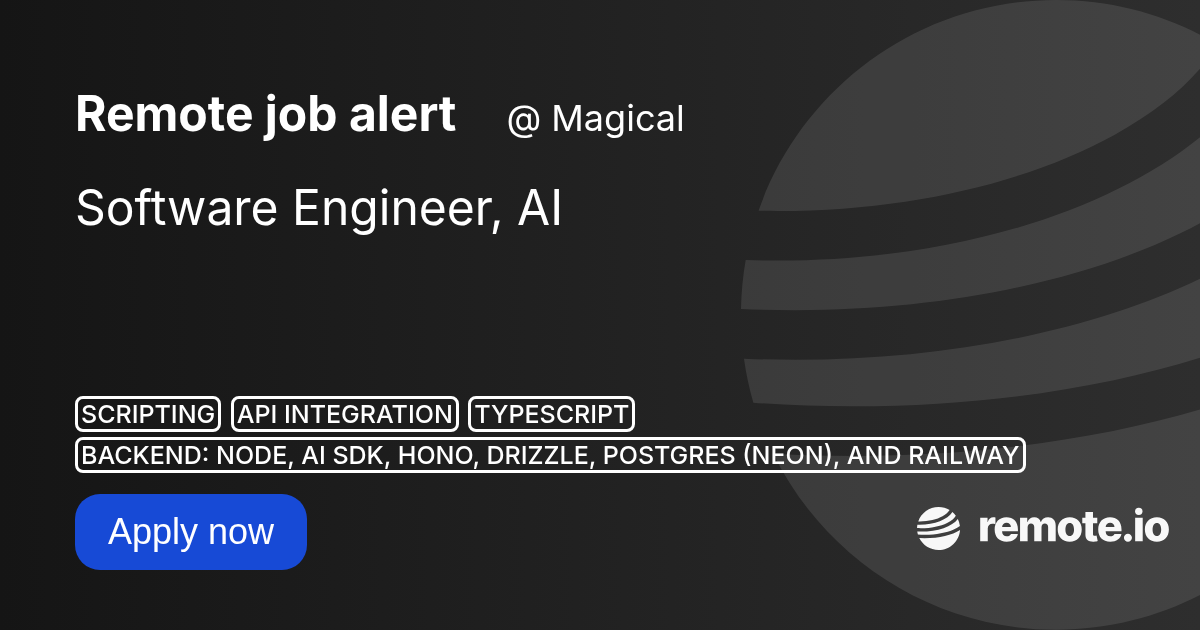 Software Engineer, AI | remote.io