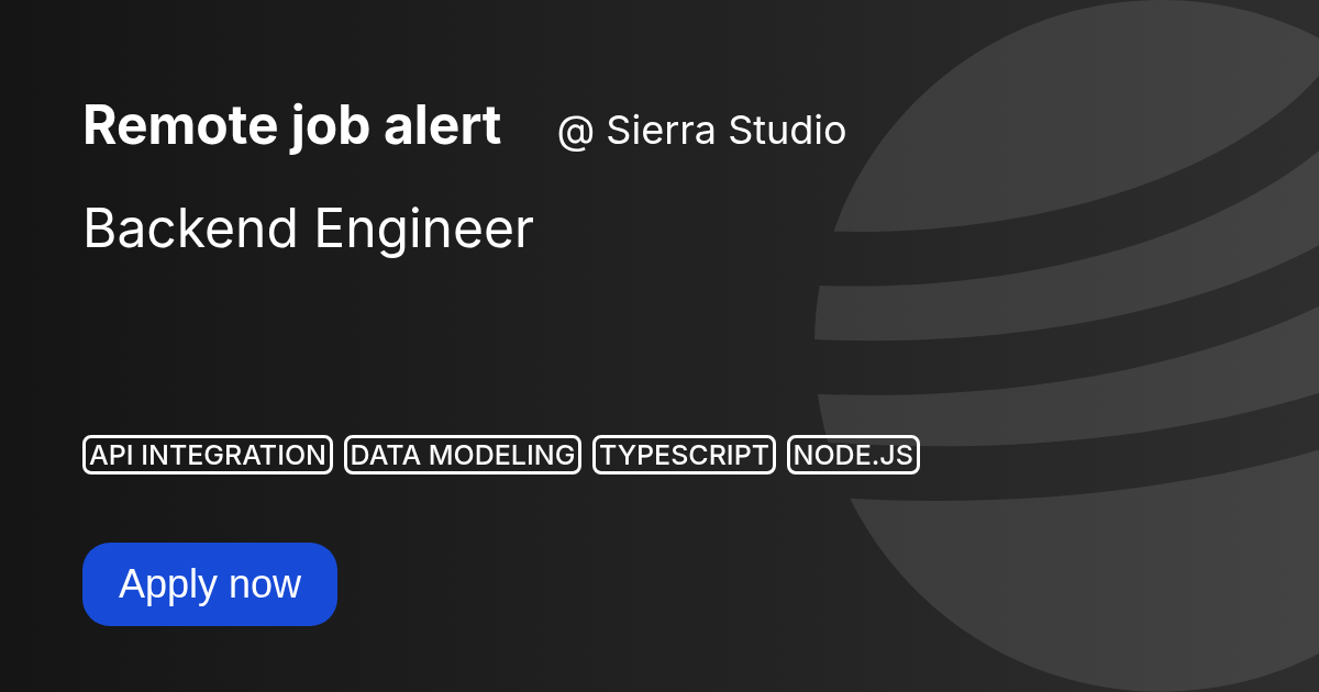 Backend Engineer | remote.io