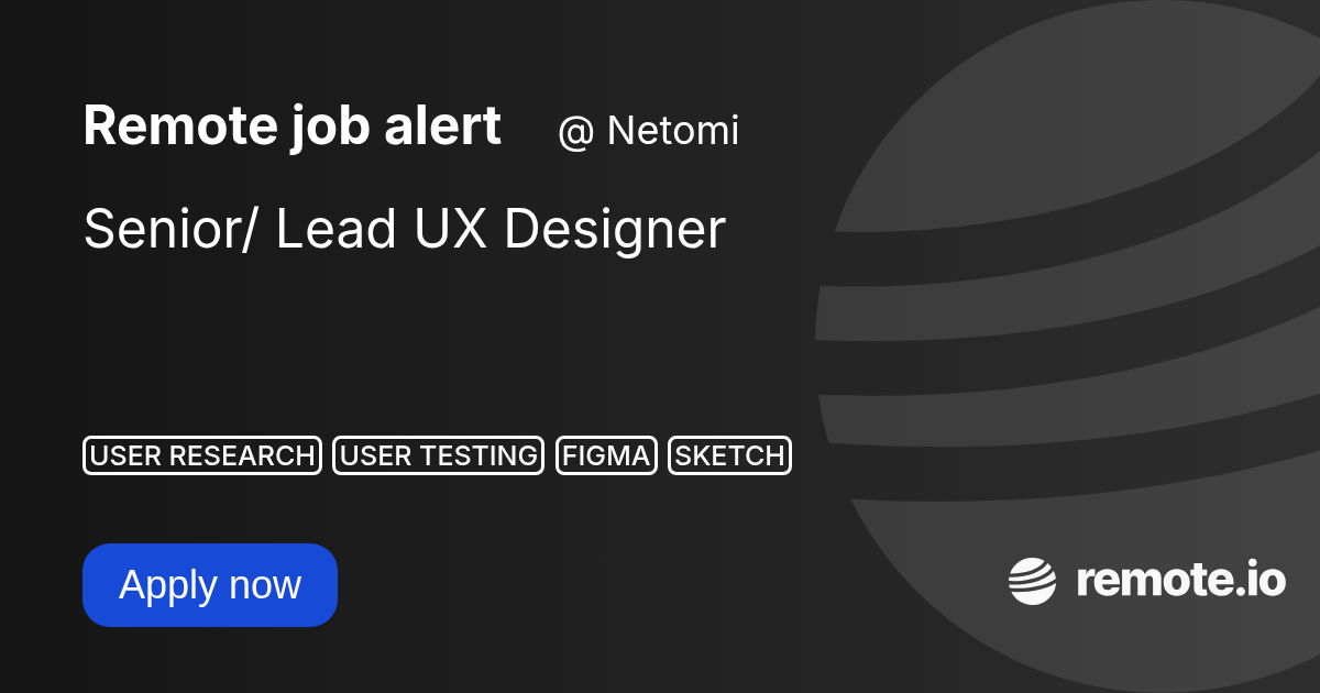 Senior/ Lead UX Designer | remote.io