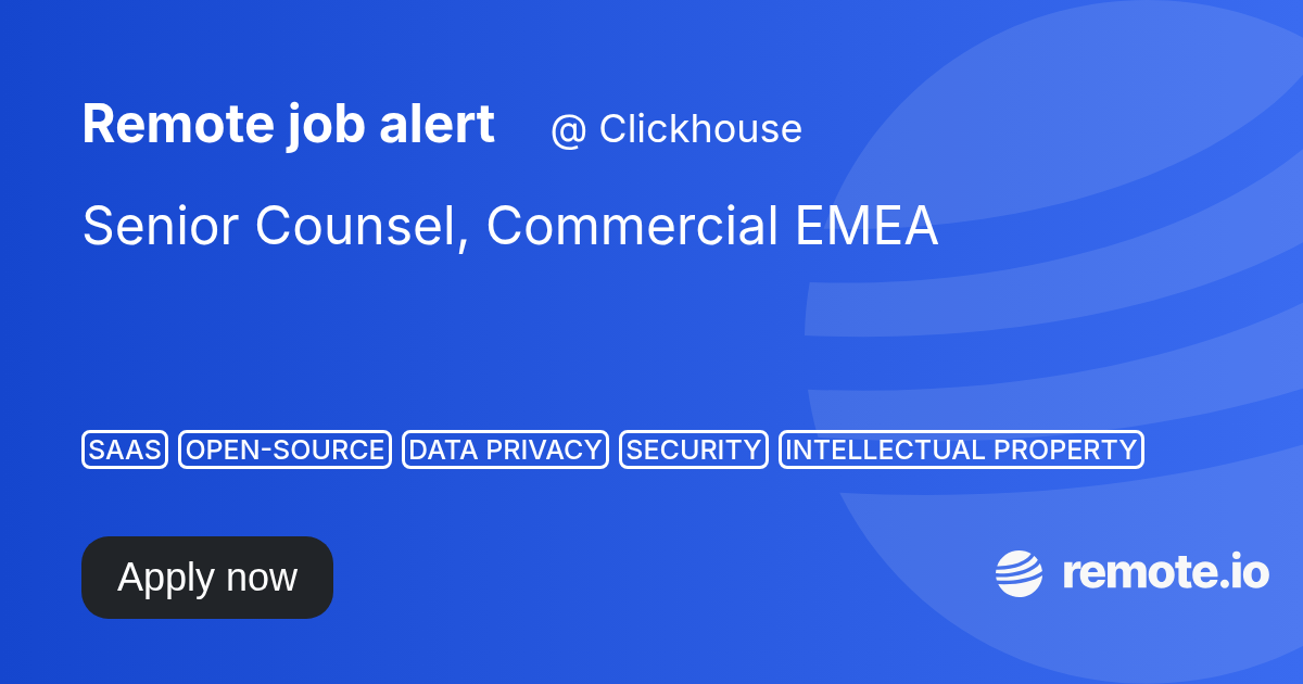 Senior Counsel, Commercial EMEA | remote.io