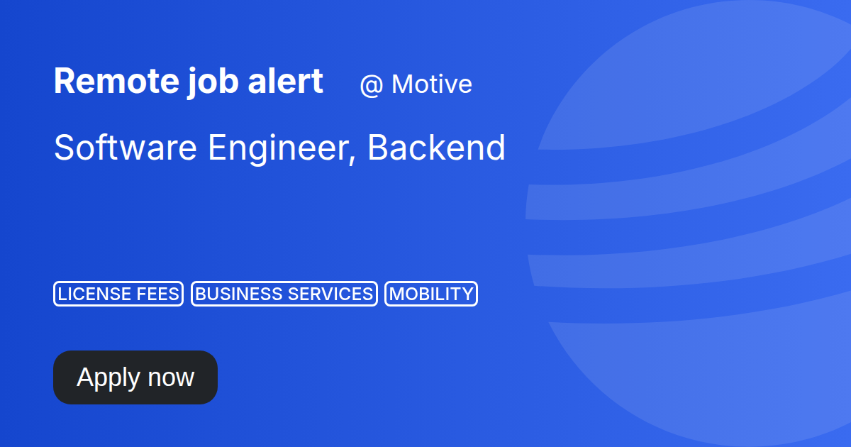 Software Engineer, Backend | remote.io
