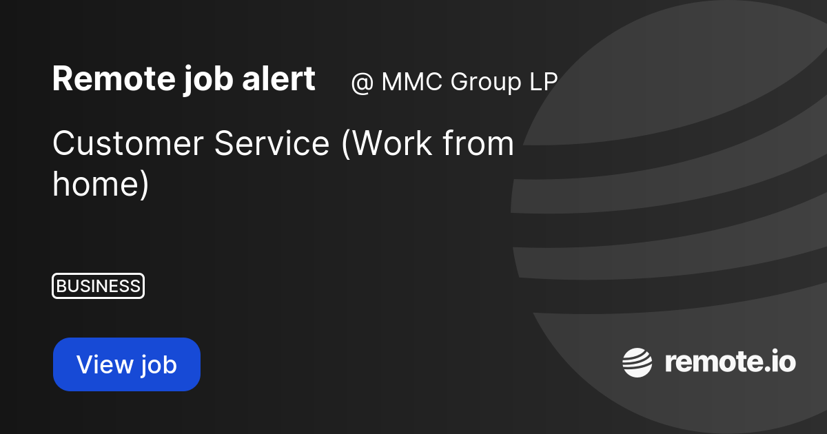 Customer Service (Work from home) | remote.io