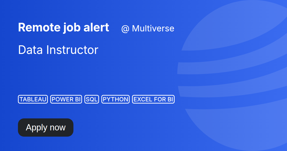 Data Instructor | remote.io