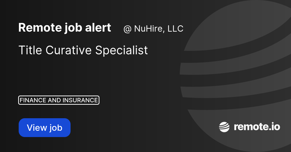Title Curative Specialist | remote.io