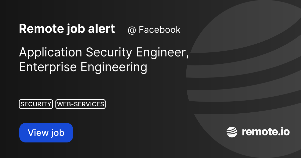 Application Security Engineer, Enterprise Engineering | remote.io