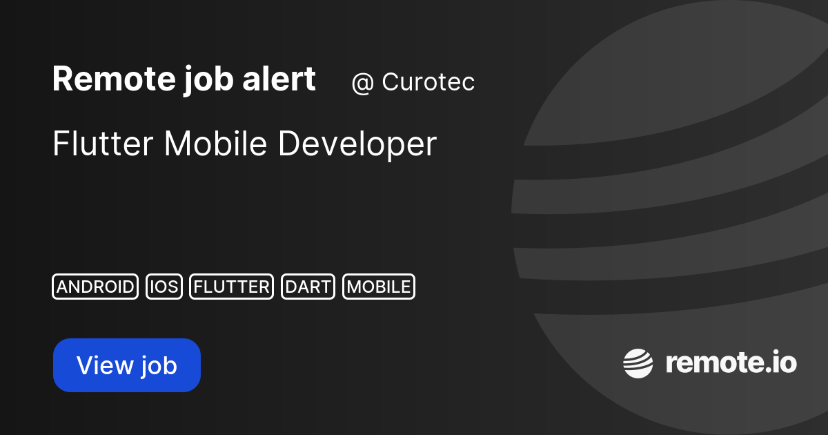 Flutter Mobile Developer | remote.io