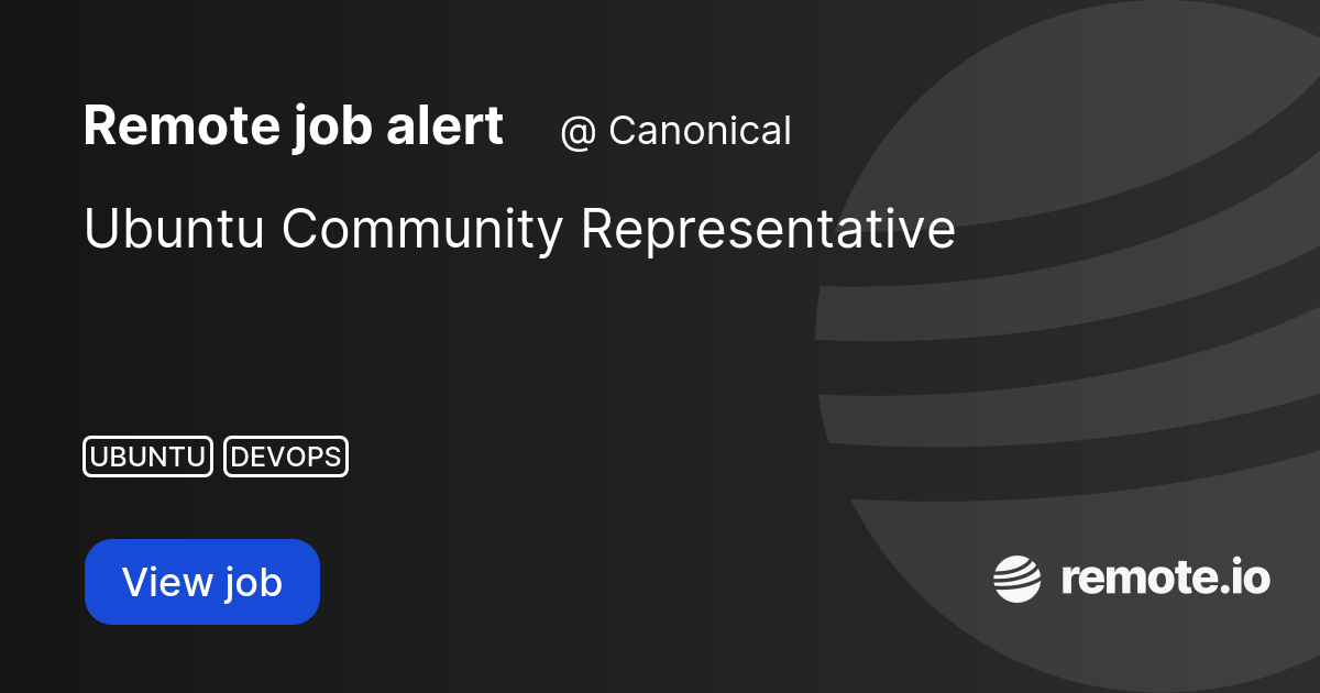 Ubuntu Community Representative | remote.io