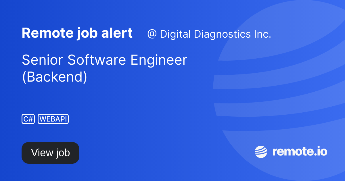 Senior Software Engineer (Backend) | remote.io