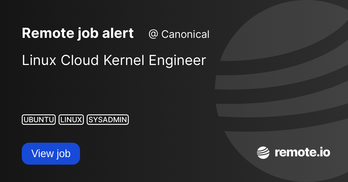 Linux Cloud Kernel Engineer | remote.io